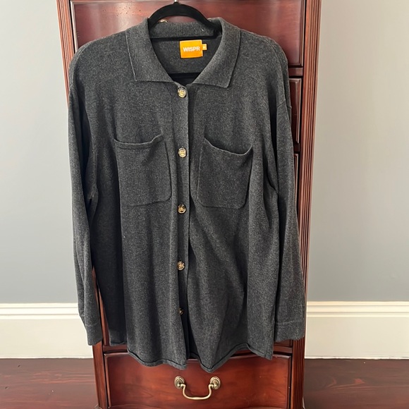 Wispr by Brodie | Sweaters | Wispr By Brodie Grey Cardigan Xl | Poshmark